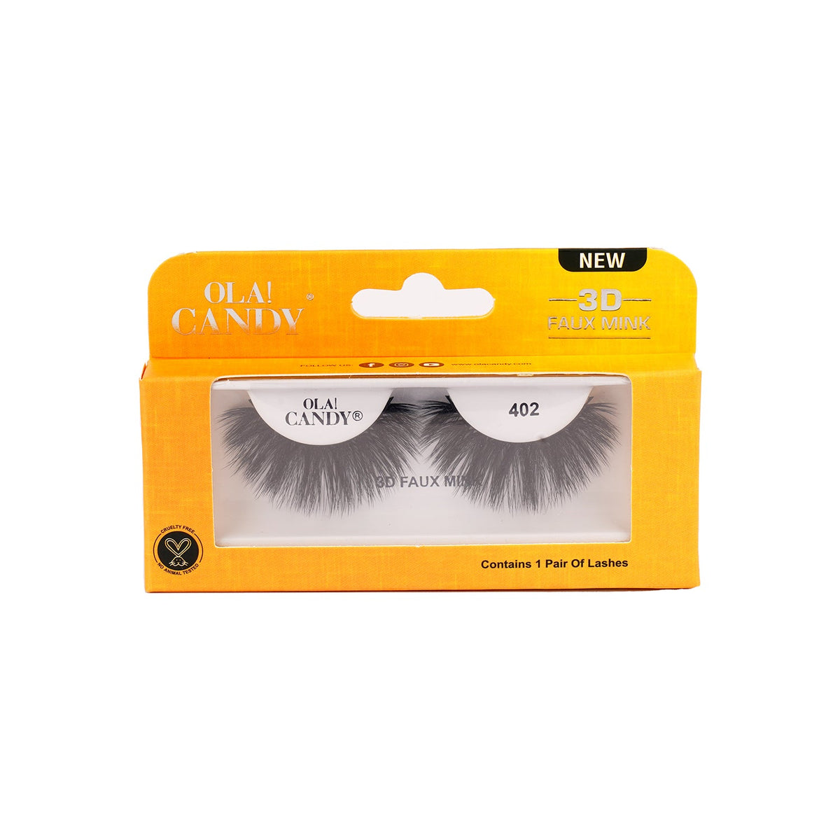 Ola Candy 3D Faux Mink 402 Eye lashes (1 Pair)